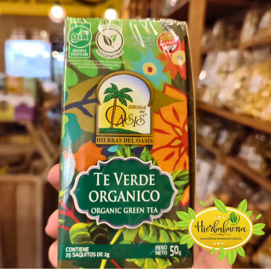 TE VERDE ORGANICO 20 SAQ. HIERBAS DEL OASIS – Hierbabuena Almacén De ...