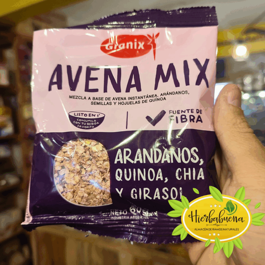 AVENA MIX ARANDANO 60 GR. GRANIX – Hierbabuena Almacén De Ramos Naturales