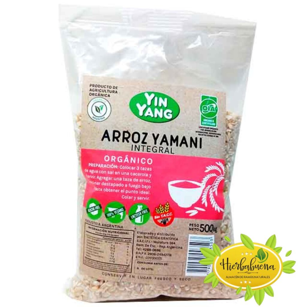 ARROZ YAMANI INTEGRAL 500 GR. YIN YANG – Hierbabuena Almacén De Ramos ...