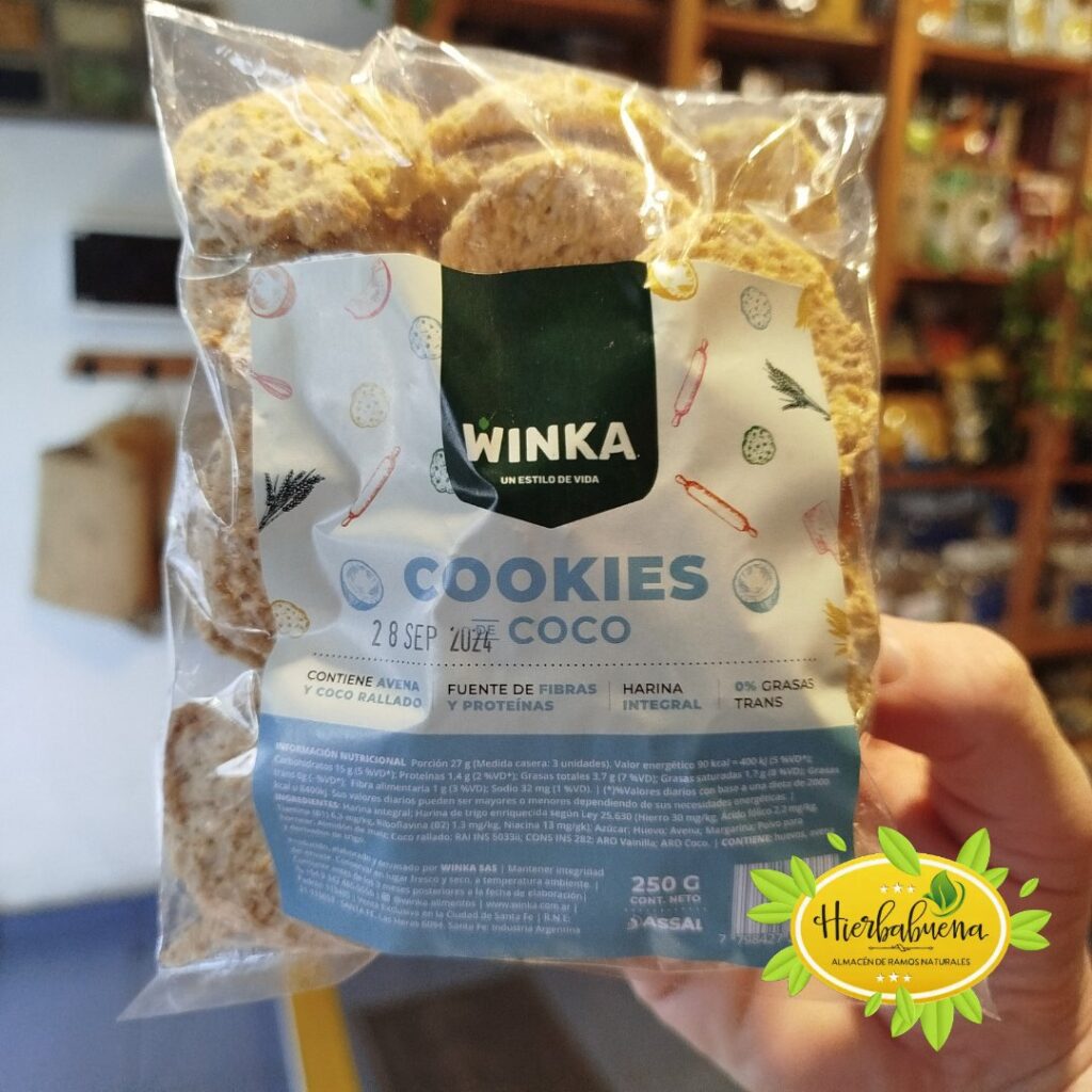 COOKIES DE COCO 250 GR. WINKA – Hierbabuena Almacén De Ramos Naturales