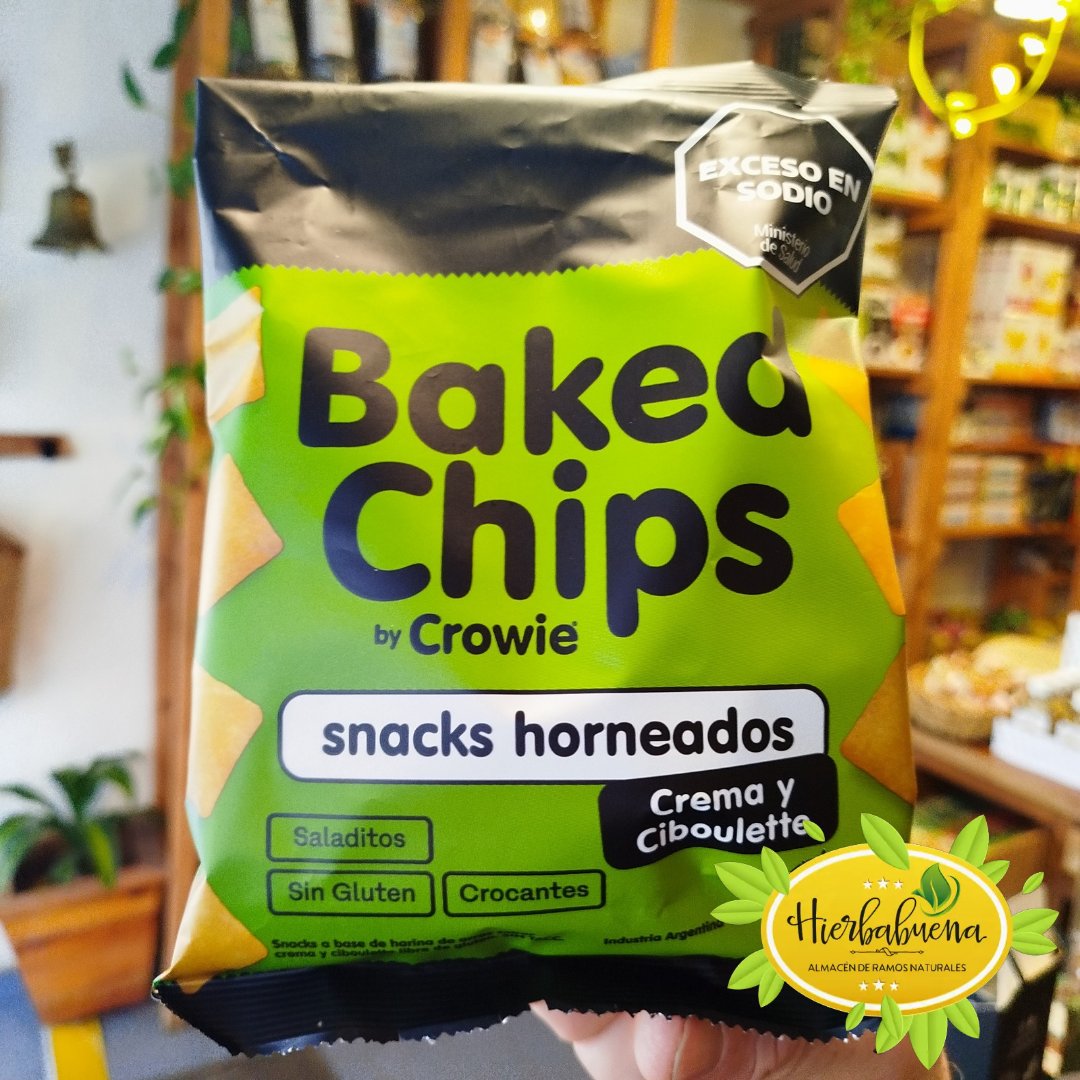 SNACK HORNEADO CREMA Y CIBOULETTE 50 GR. CROWIE – Hierbabuena Almacén ...