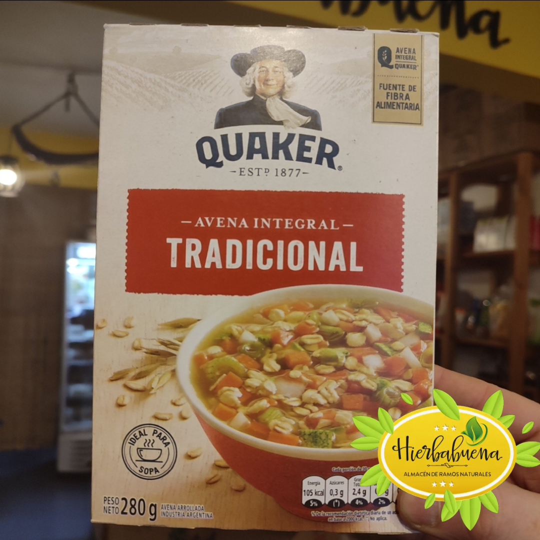AVENA INTEGRAL TRADICIONAL 280 GR. QUAKER – Hierbabuena Almacén De ...